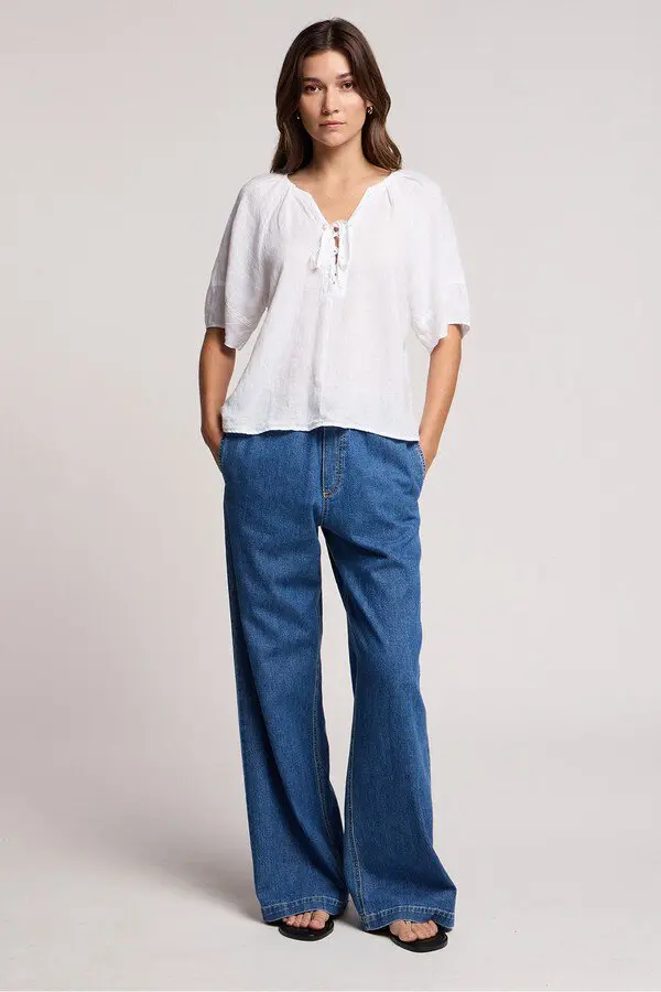 Velvet By Graham & Spencer Syd Wide-leg Jeans - Denim