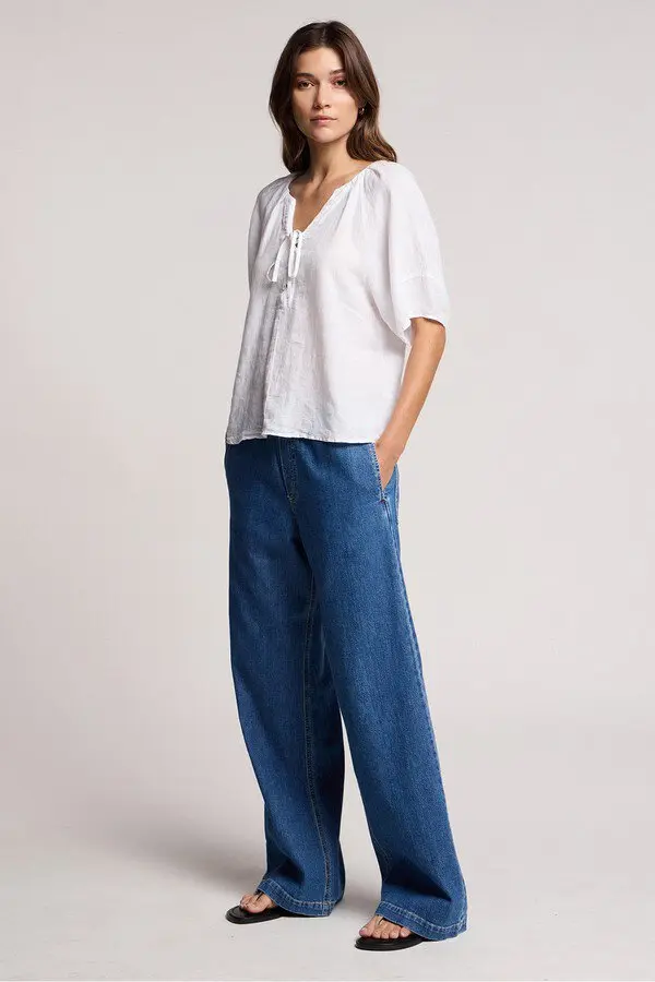 Velvet By Graham & Spencer Syd Wide-leg Jeans