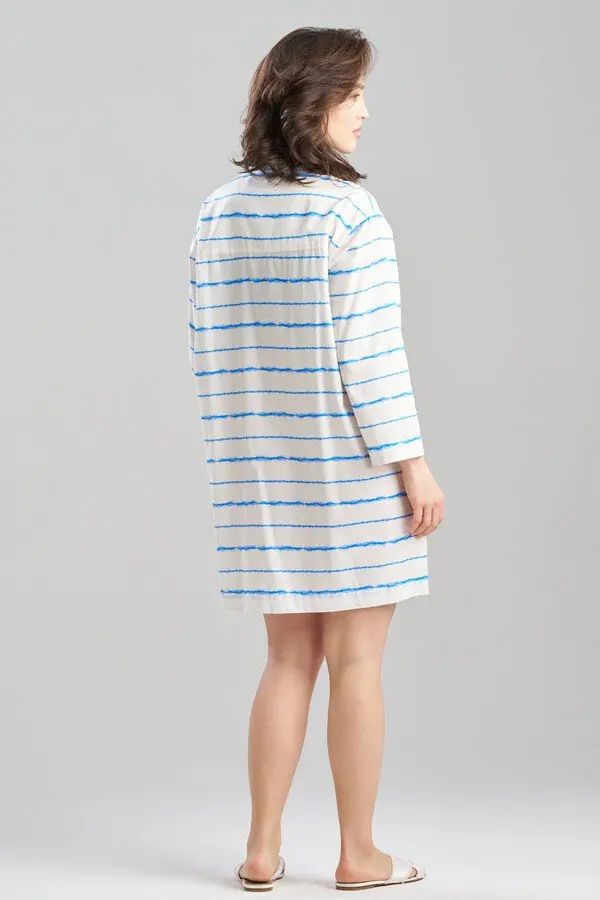 Natori Shibori Cotton Sateen Sleepshirt