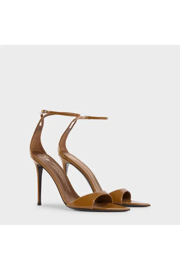 GIUSEPPE ZANOTTI Intriigo Strap 105 Patent Leather Stiletto Sandals