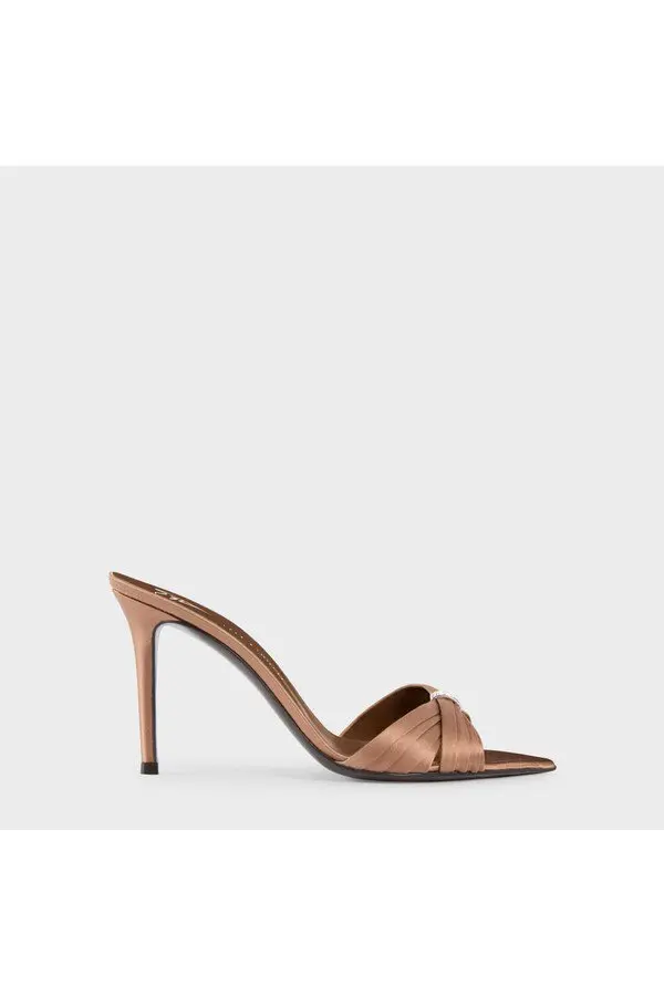 GIUSEPPE ZANOTTI Lumière Mule 90 Stiletto Sandals - Brown