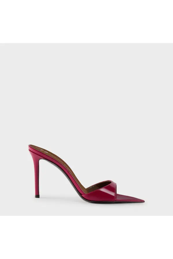 GIUSEPPE ZANOTTI Intriigo 90 Patent Leather Pointed Open-toe Mules - Brown