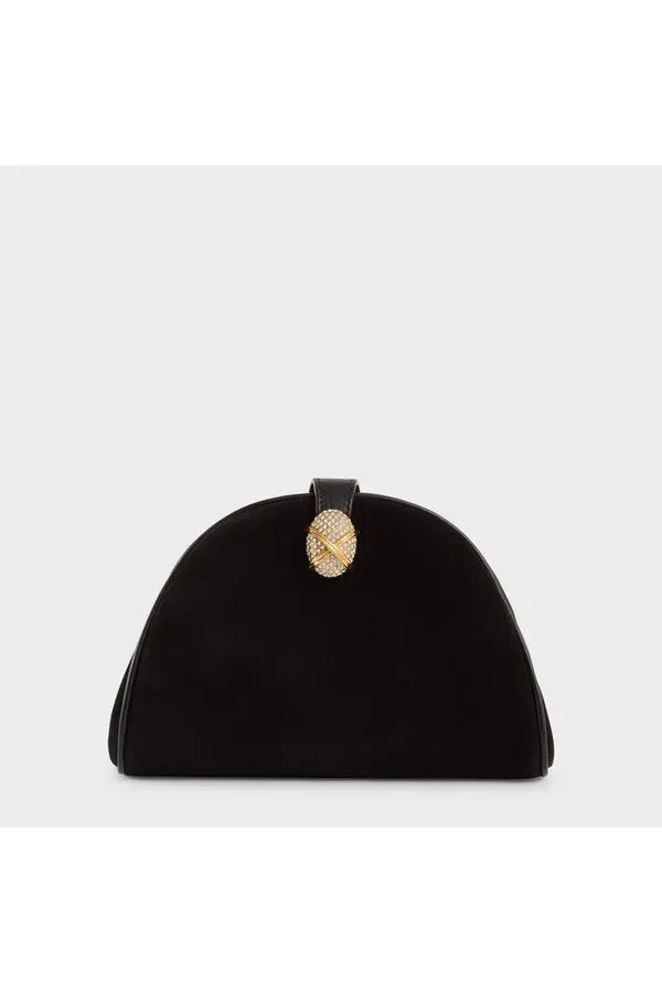 GIUSEPPE ZANOTTI Ophelia Clutch With Embellished Clasp - Black