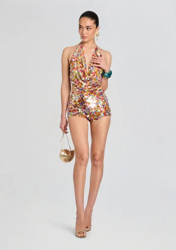 Retrofete Blanche Sequin Hot Pants