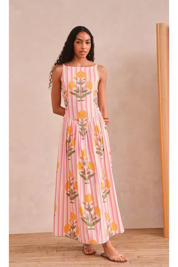 Saylor Kearney Midi Dress - Stripe