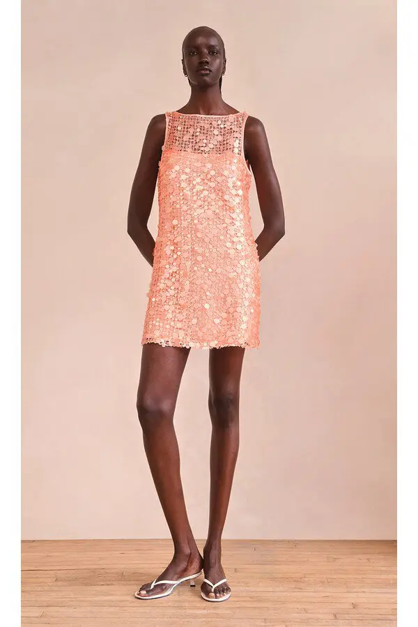Saylor Kitty Sequined Mini Dress - Pink