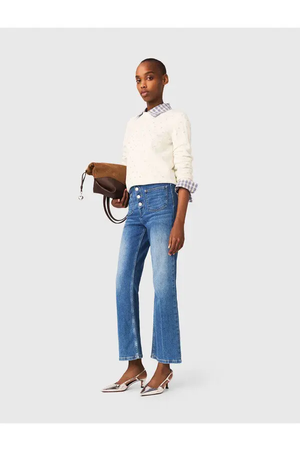 Maje Denim Jeans With Pockets - Blue