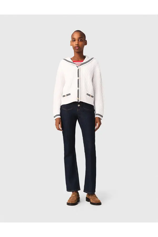Maje Raw Denim Straight Leg Jeans - Blue