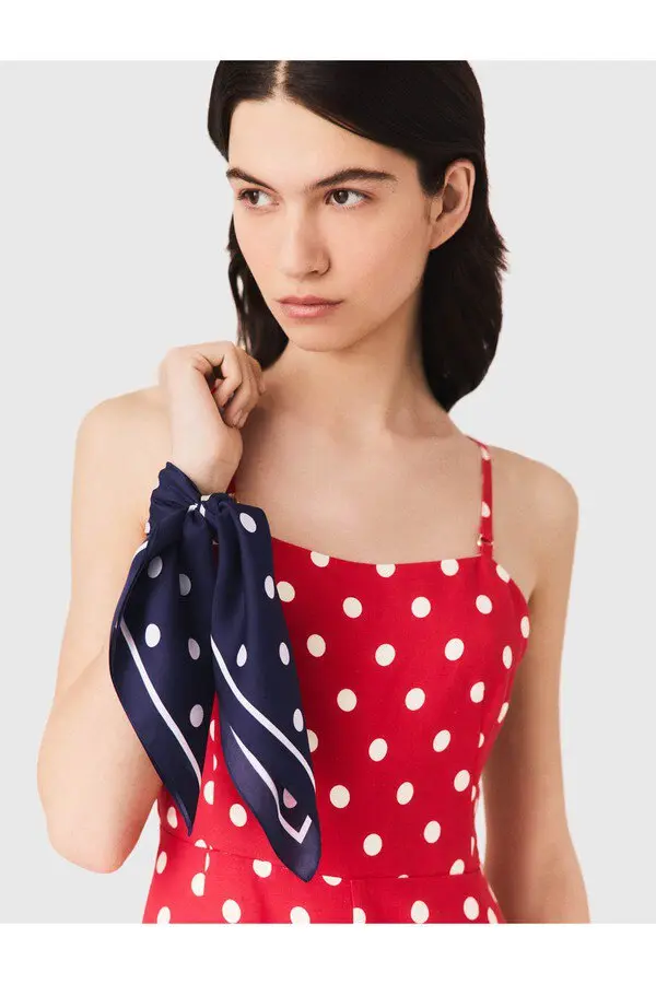 Maje Silk Polka Dot Bandana