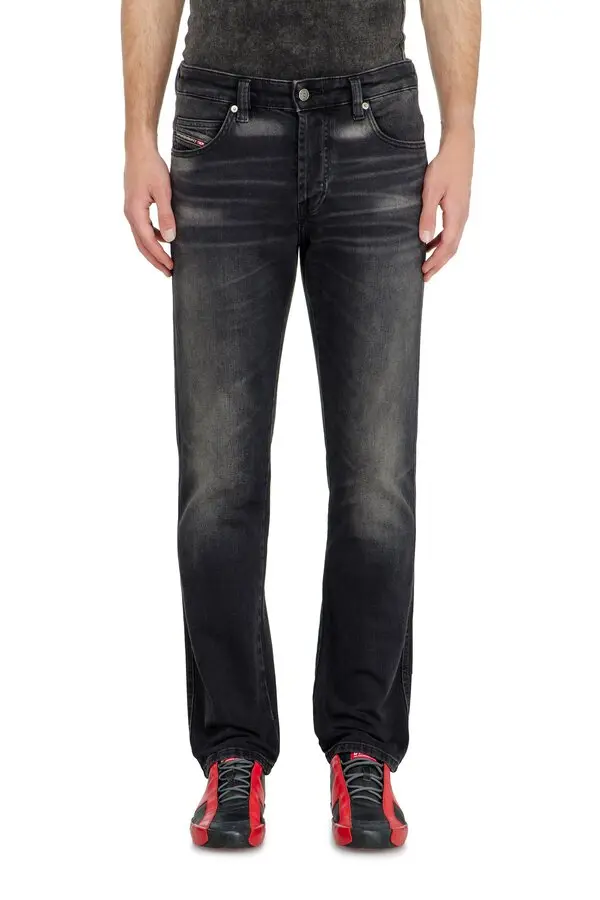 DIESEL® Slim Fit Button Fly Jeans - Black
