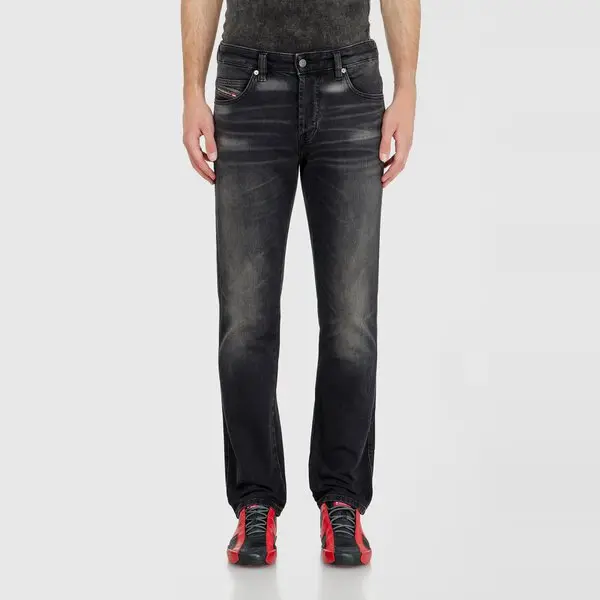 DIESEL® Slim Fit Button Fly Jeans - Black