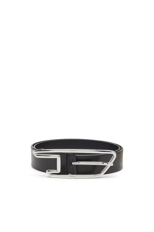 DIESEL® 3cm Belt In Pull-up Leather - Black