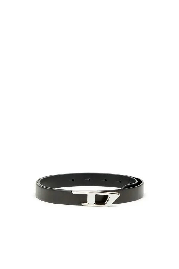 DIESEL® Leather Belt With D Buckle