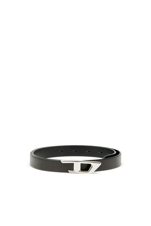 DIESEL® D Buckle Leather Belt - Black