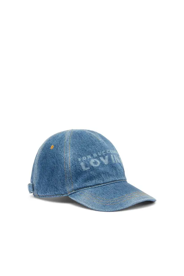 DIESEL® Denim Baseball Cap With 'for Successful Loving' Logo - Blue