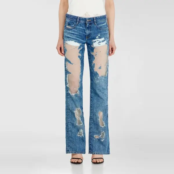 DIESEL® Low Waist Bootcut Jeans - Blue