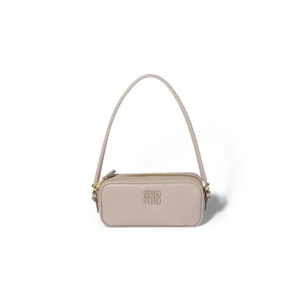 Miu Miu Leather Pouch - Pumice Stone