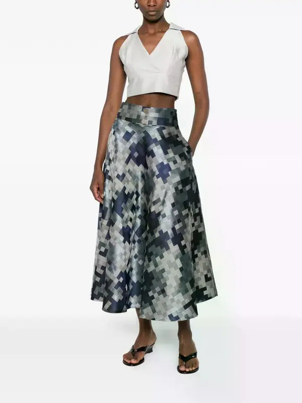 Leen Mougrhabi Evelyn A-line Midi Skirt