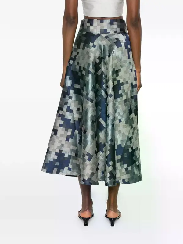 Leen Mougrhabi Evelyn A-line Midi Skirt