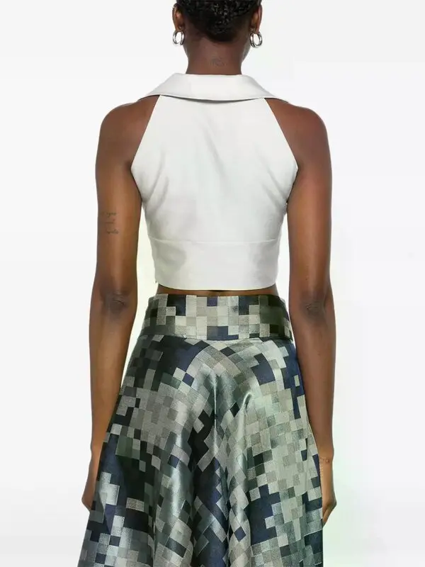 Leen Mougrhabi Evelyn V-neck Crop Top