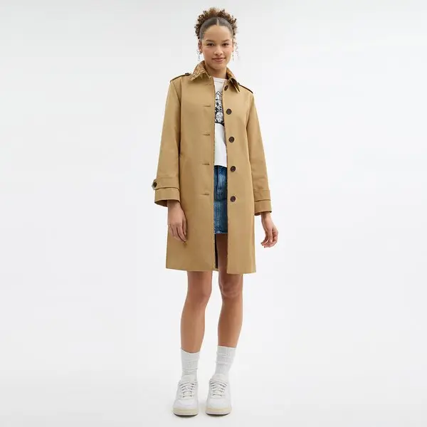 COACH OUTLET Coach Trench Coat With Signature Piping