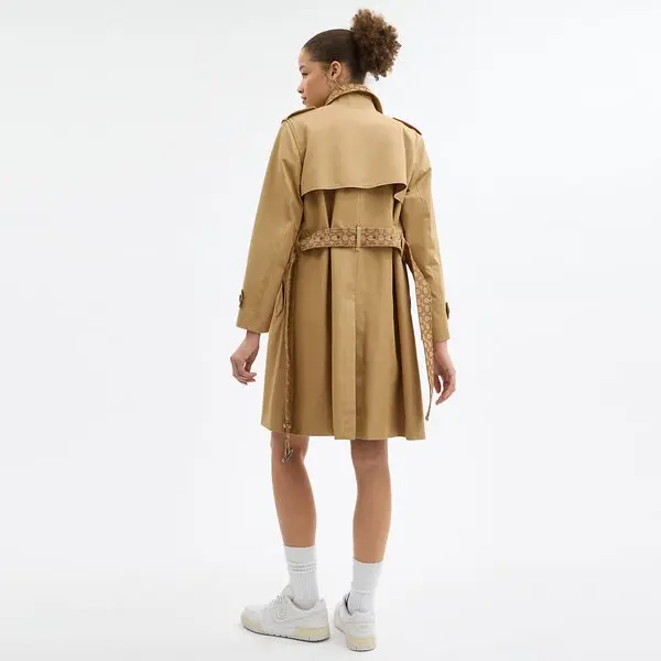 COACH OUTLET Coach Trench Coat With Signature Piping