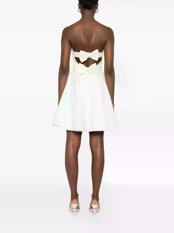 Leen Mougrhabi Strapless Bow Detail Midi Dress
