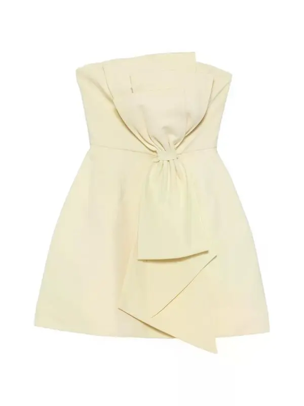 Leen Mougrhabi Strapless Bow Detail Mini Dress