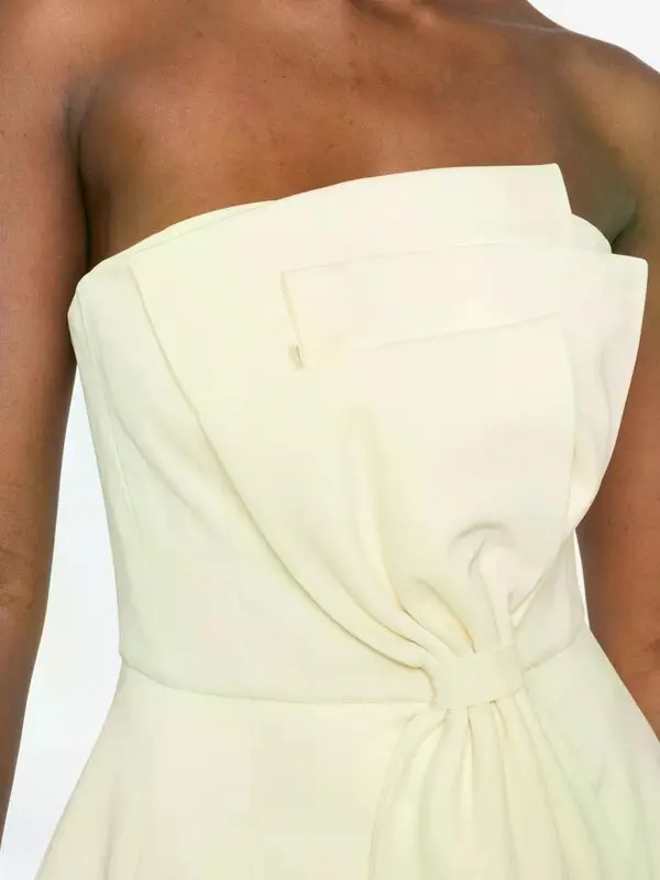 Leen Mougrhabi Strapless Bow Detail Mini Dress