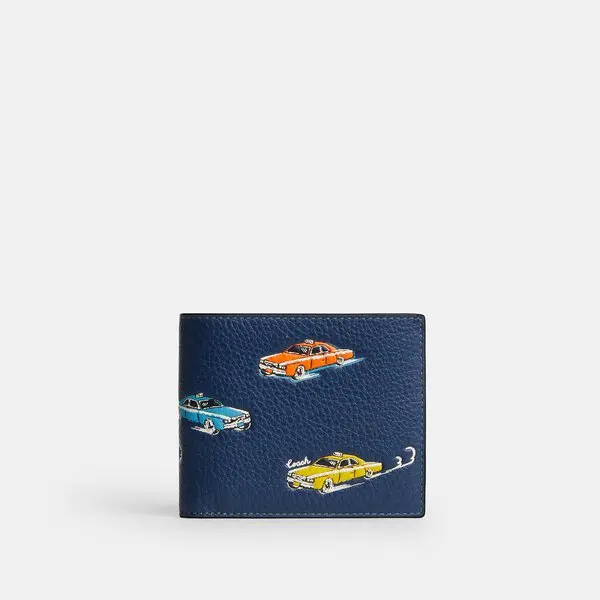 COACH OUTLET 3-in-1 Wallet With Car Print - Deep Blue Multi