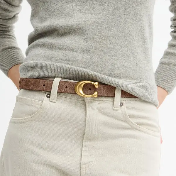 COACH OUTLET Coach Sculpted C Buckle Reversible Belt