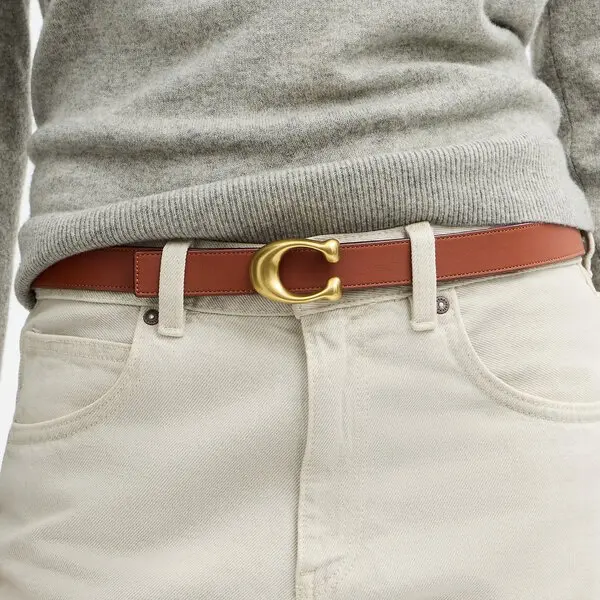 COACH OUTLET Coach Sculpted C Buckle Reversible Belt