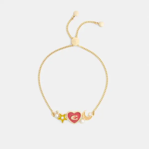 COACH OUTLET Coach Celestial Stars And Hearts Slider Bracelet