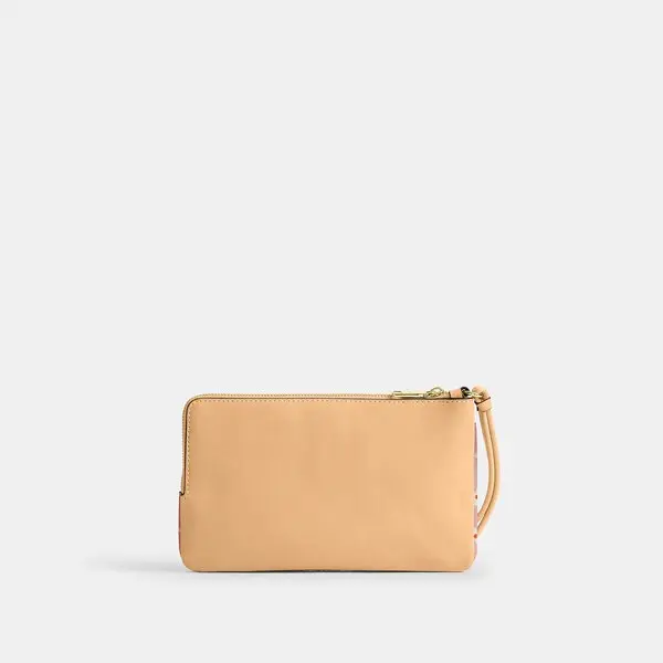 COACH OUTLET Coach Double Zip Wristlet With Floral Print