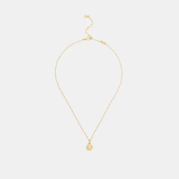 COACH OUTLET Coach Signature Pavé Coin Pendant Necklace