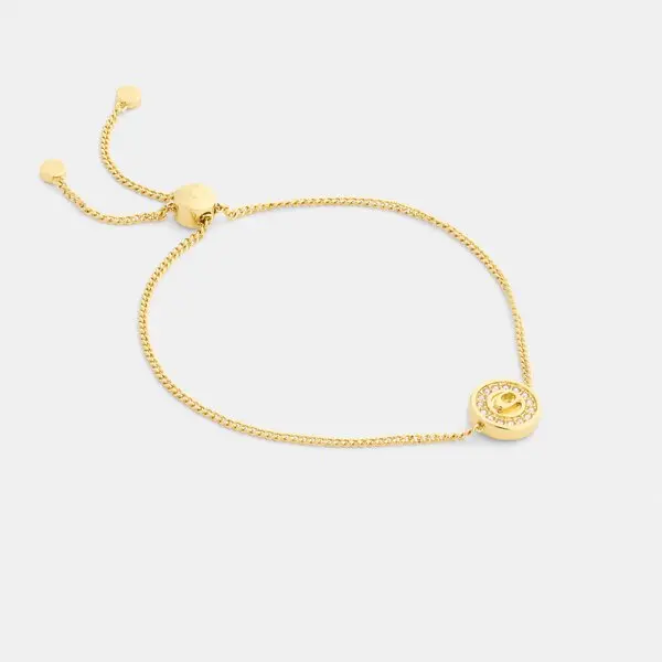 COACH OUTLET Signature Pavé Coin Slider Bracelet - Gold