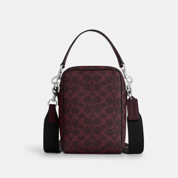 COACH OUTLET Signature Crossbody Bag - Silver/black Currant