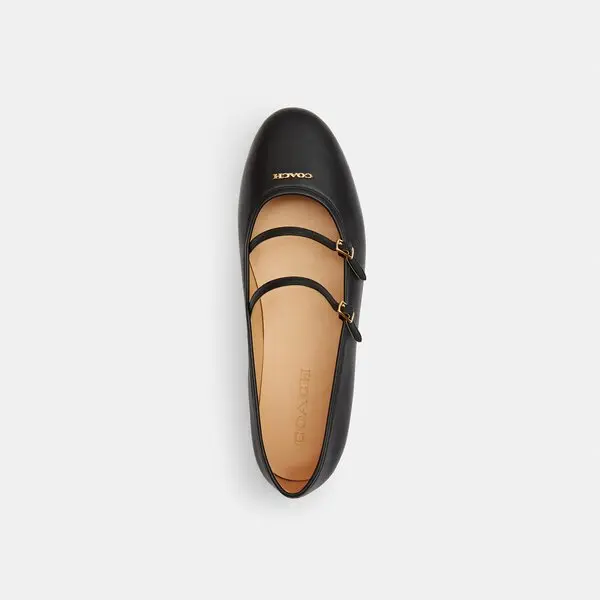 COACH OUTLET Coach Double Buckle Mary Jane Flats