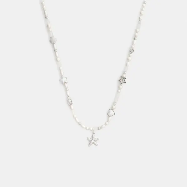 COACH OUTLET Pearls And Seashell Necklace - Silver/pearl