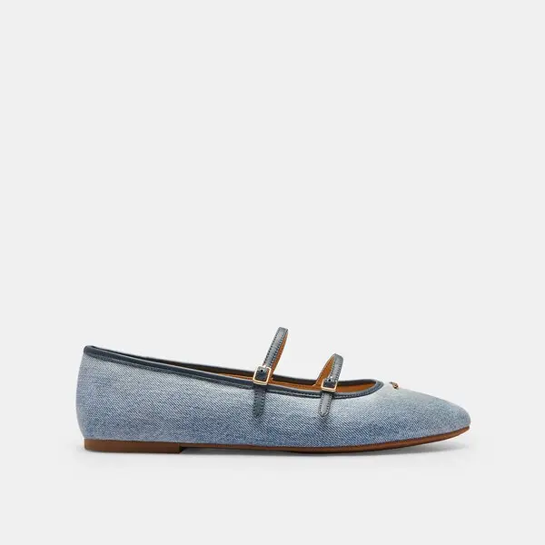 COACH OUTLET Double Buckle Mary Jane - Light Denim