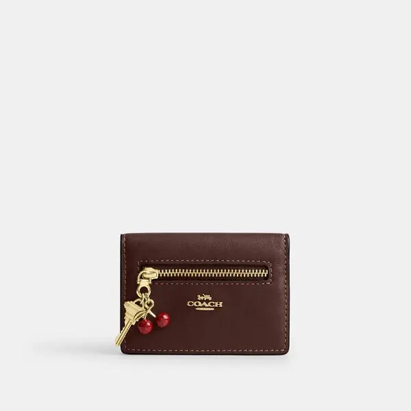 COACH OUTLET Card Case With Charms - Gold/maple