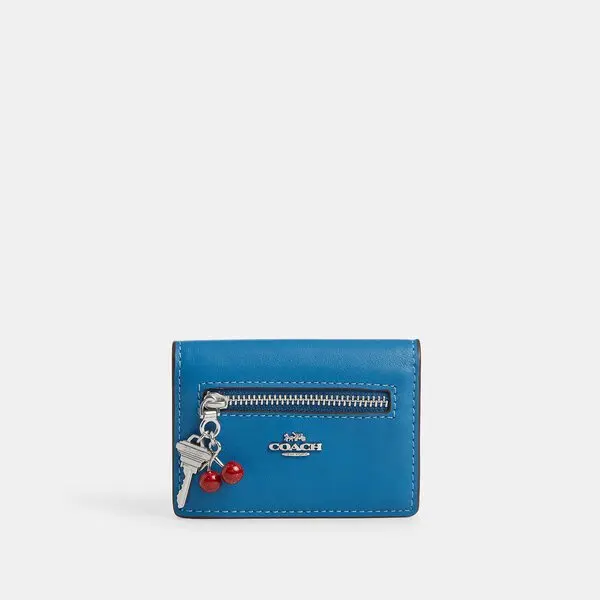 COACH OUTLET Card Case With Charms - Silver/blue Jay
