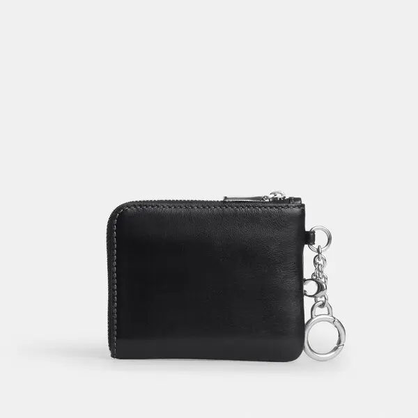 COACH OUTLET Small Corner Zip Wallet - Silver/black