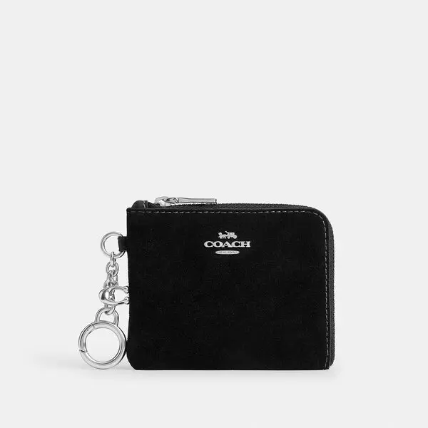 COACH OUTLET Small Corner Zip Wallet - Silver/black