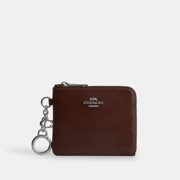 COACH OUTLET Small Corner Zip Wallet - Silver/maple
