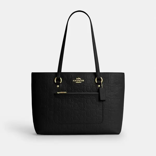 COACH OUTLET Station Tote Bag In Signature Leather - Gold/black