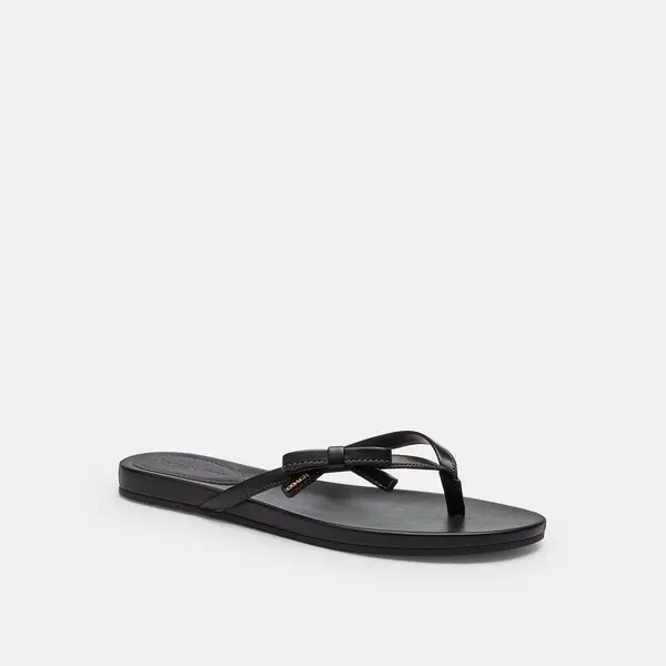 COACH OUTLET Coach Bow Flip Flop - Black