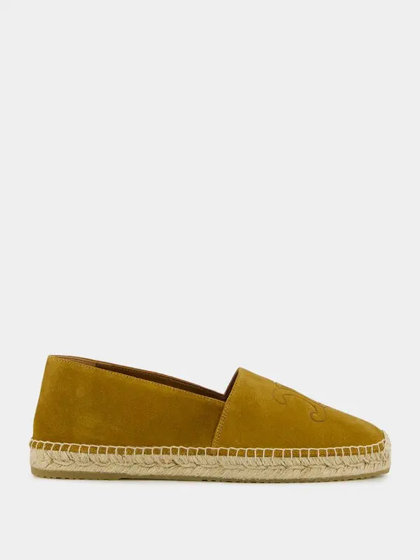 Celine Suede Espadrilles With Triomphe Detail