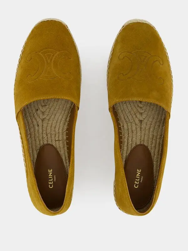 Celine Suede Espadrilles With Triomphe Detail