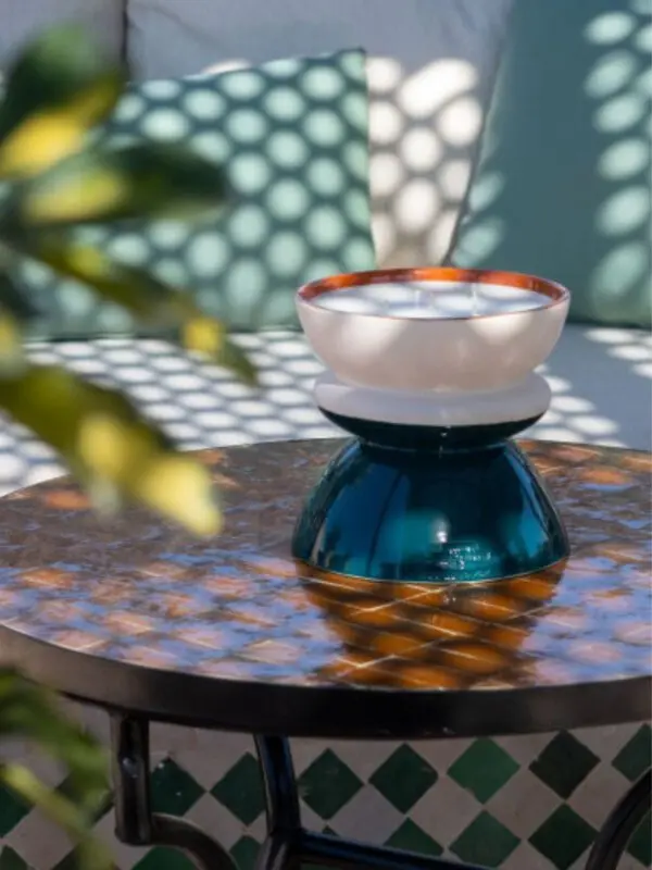 CÔTÉ BOUGIE Sarah Tamtam Medium Candle - Blue
